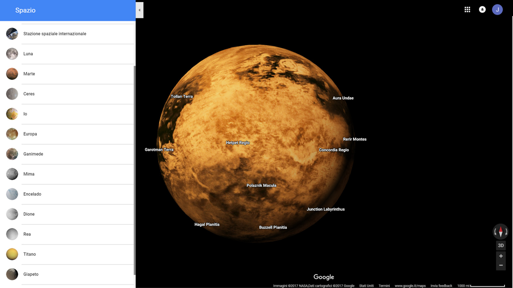Google Maps si espande ai pianeti e le lune del Sistema Solare - Il ...
